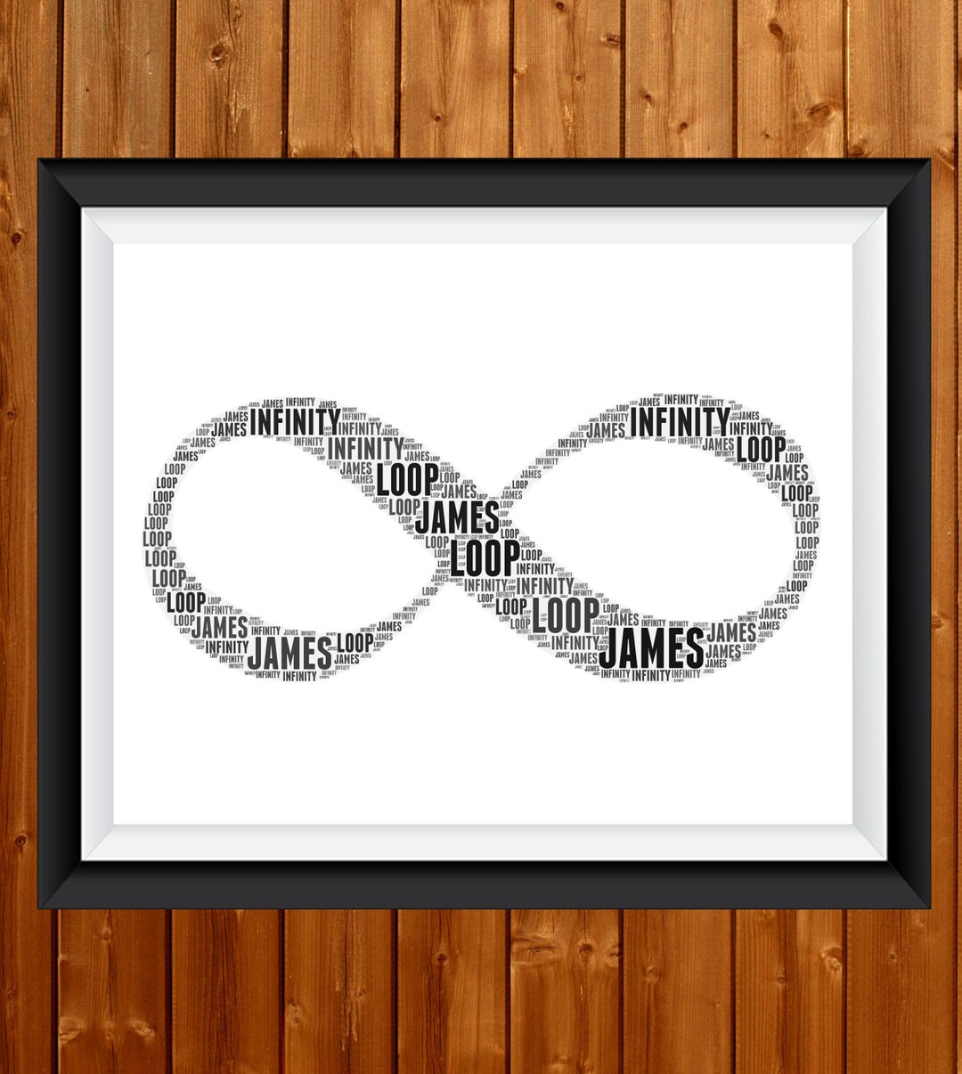 Personalised PRINTABLE Word Art Gifts Infinity Symbol Gifts Love Gift ...