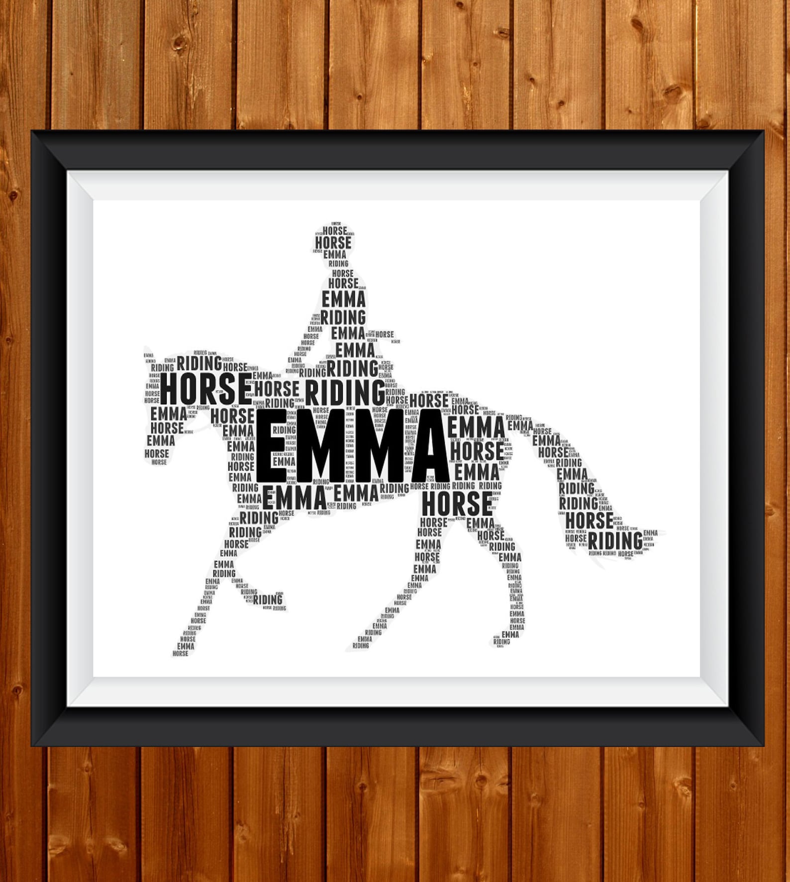Personalised Horse Word Art- Horse Gifts Gift for Equestrian Horse ...