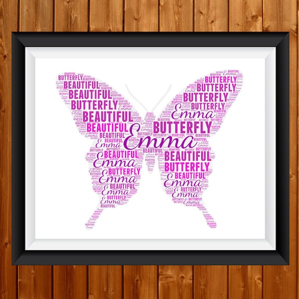 Butterfly Word Art - Etsy