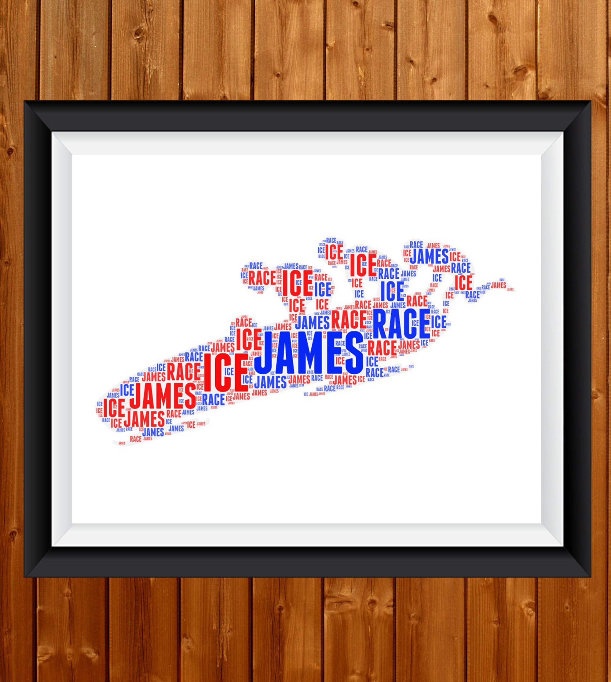 Personalised Bobsleigh Bobsled Team Gifts PRINTABLE Gifts Word Art Wall ...