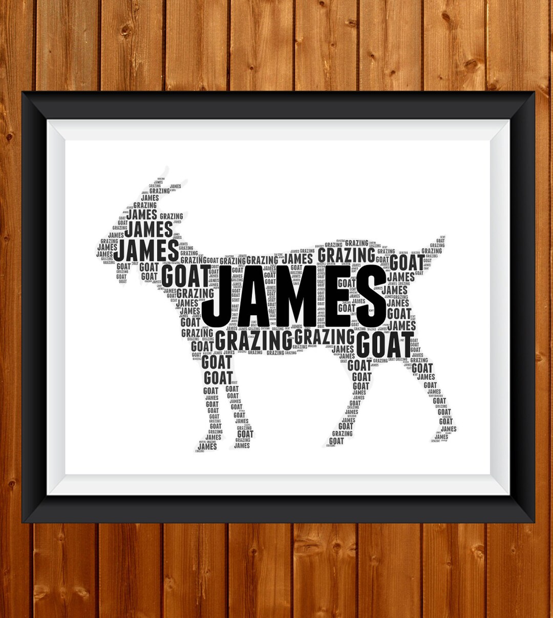 Personalised Billy Goat Gifts PRINTABLE Word Art Wall Print Goat Farm ...
