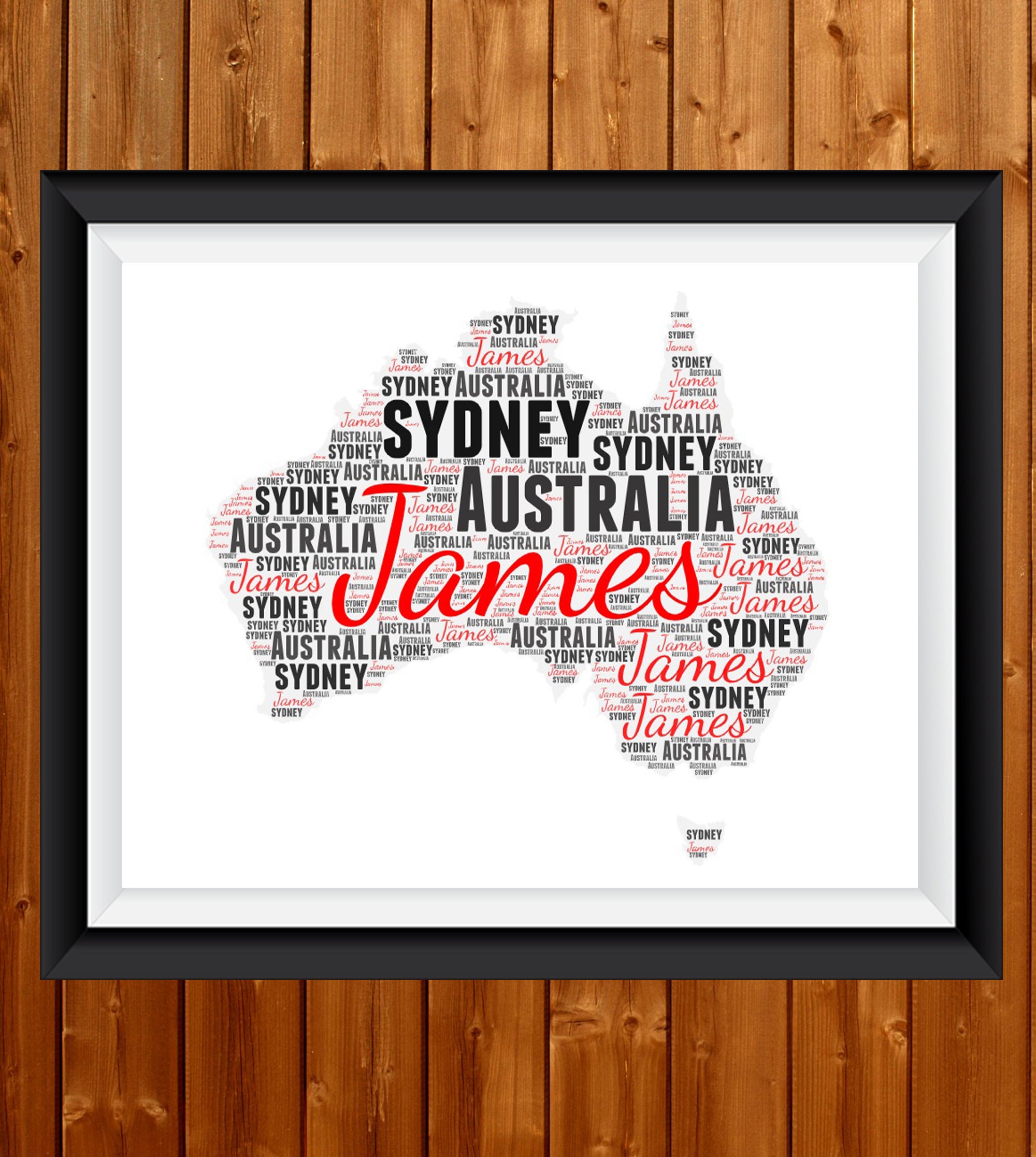 Australia Map Art Australia Word Art Aussie Map Gift | Etsy