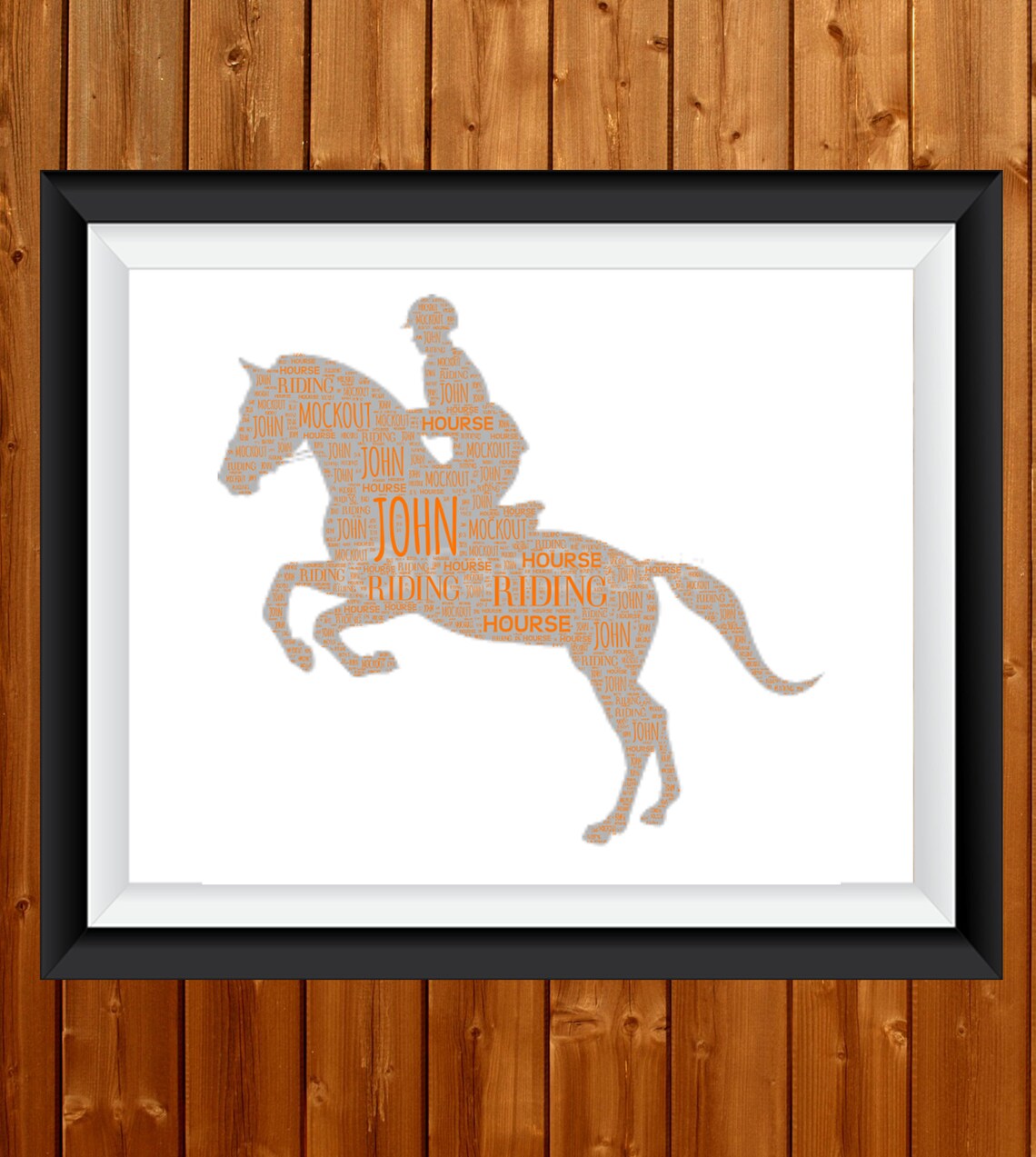 Personalised Horse Print Horse Word Art Horse Rider Gift | Etsy