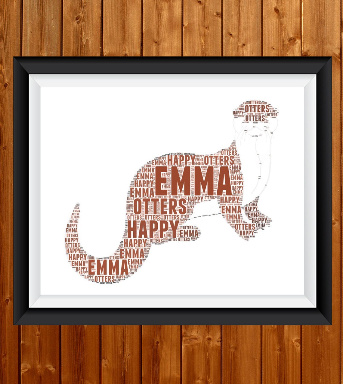 Personalised Otter Gifts Word Art PRINTABLE Wall Print - Etsy UK