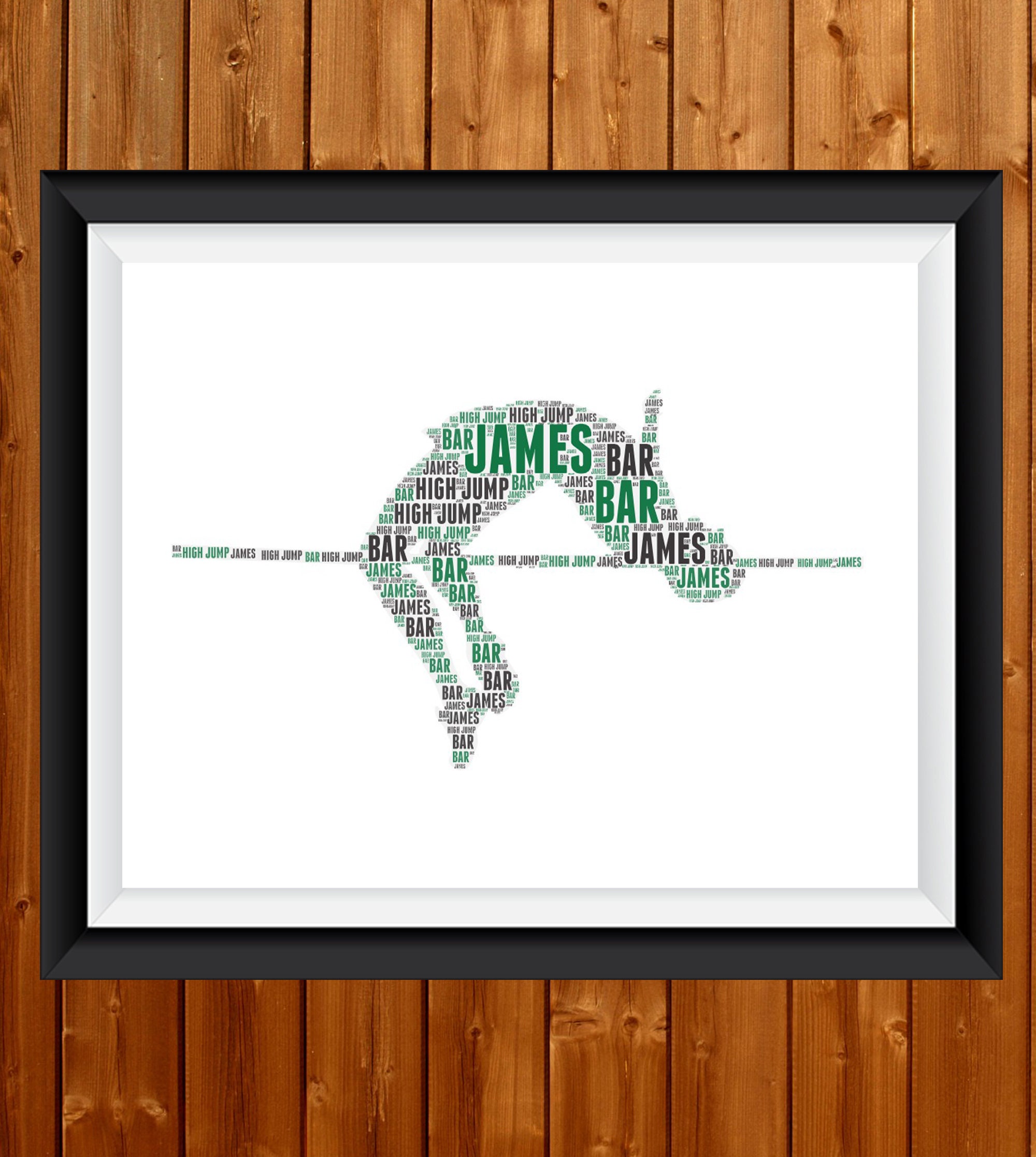 Personalised High Jump Gifts PRINTABLE Word Art Wall Print - Athletics ...