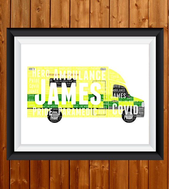Personalised Ambulance Print Thank You Gift Paramedic NHS | Etsy