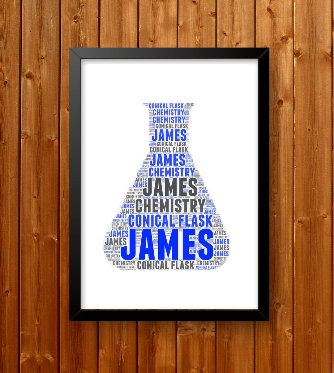 Personalised Science Fan Gifts Word Art PRINTABLE Wall Print - Conical ...