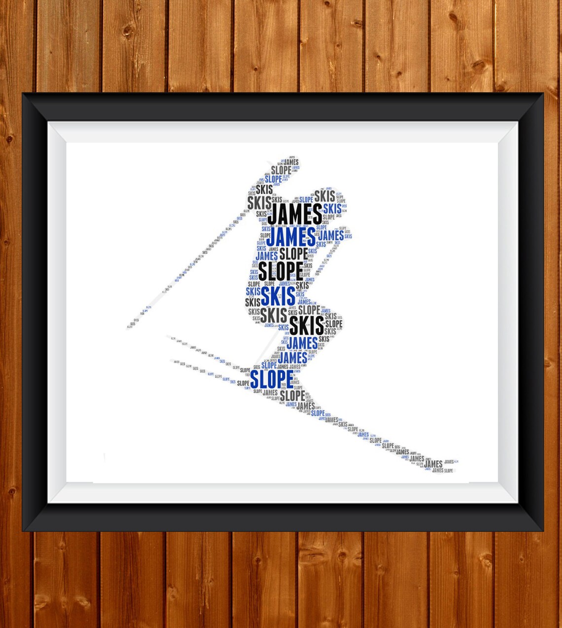 Personalised Skiing Word Art Gift PRINTABLE Skiing Gifts - Etsy