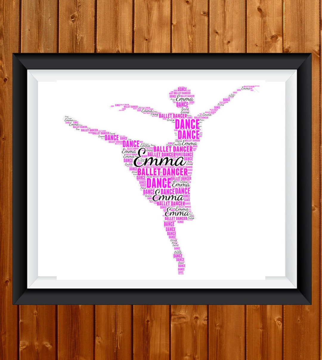 Ballet Dancer Gift, Personalised Ballet Word Art, Ballet Dancer Poster ...