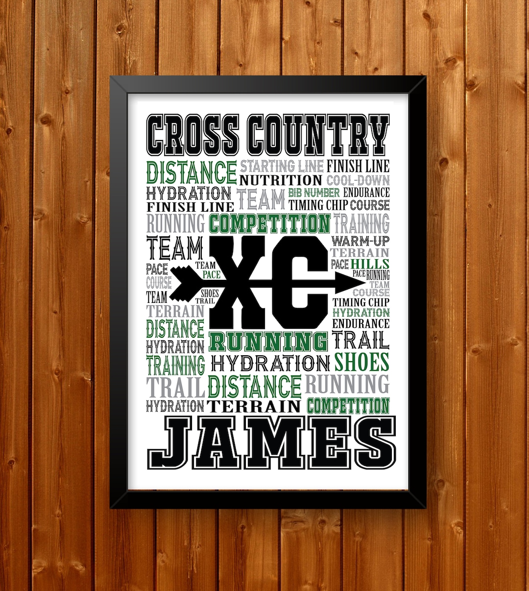 Personalised Cross Country Gift, Gift for Runners, Cross Country ...