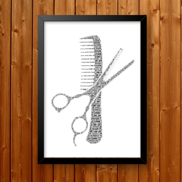 Hairdressing Word Art - Etsy UK