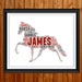 Personalised Horse Print, Horse Word Art, Horse Rider Gift, Horse ...