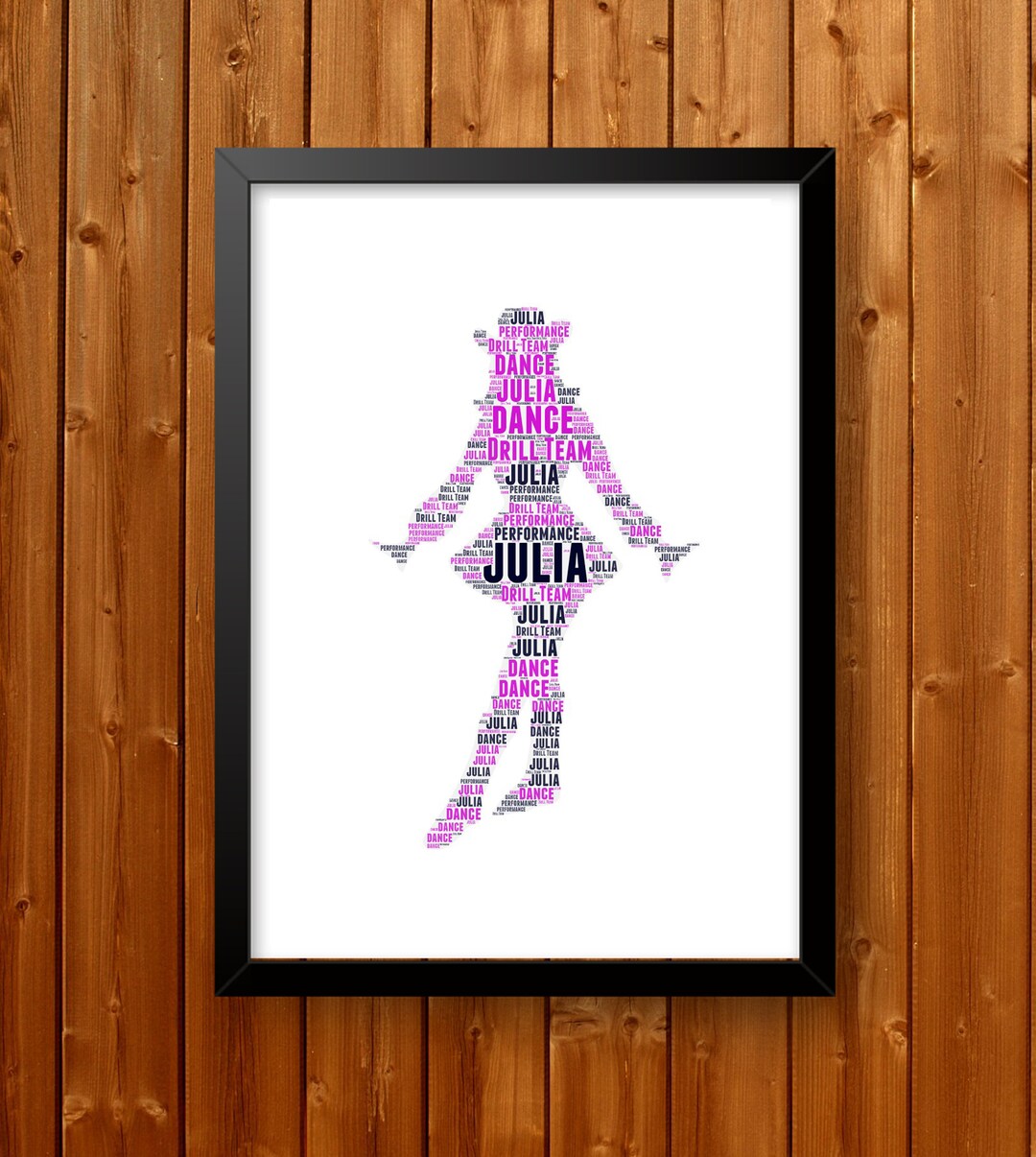 Personalised Drill Team Word Art Poster, Drill Team Gift, Dancing Art ...