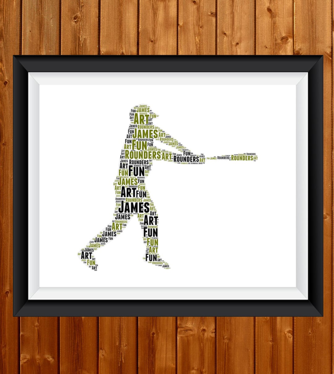 Rounders Art - Men Rounders Gift - Personalised Rounders Batter Male ...