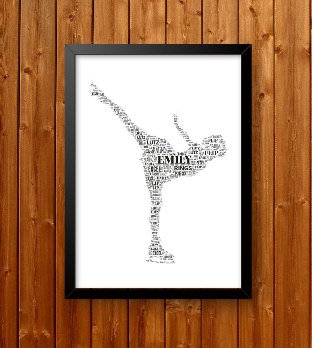 Personalised Figure Skating Gifts Word Art Wall Print Figure Skating ...