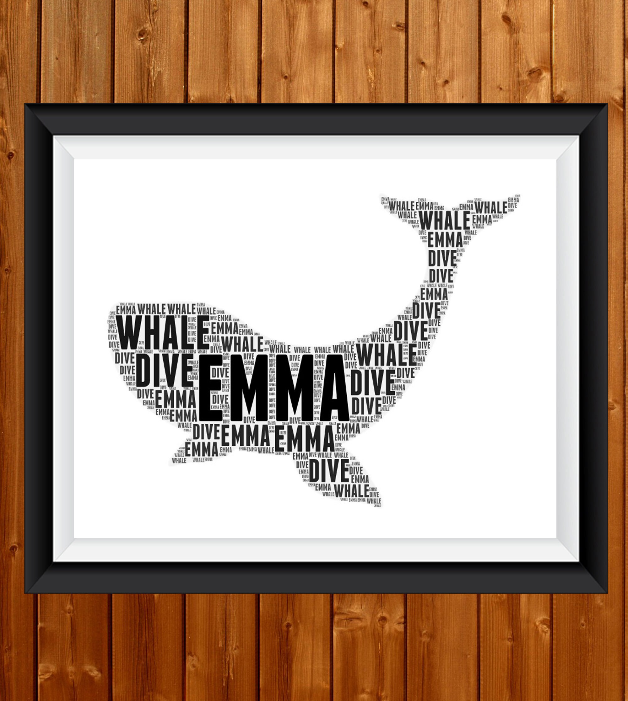 Personalised Killer Whale Gifts Word Art Wall Print Orca | Etsy