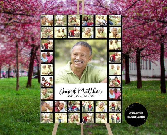 Funeral Memorial Photo Collage for Funeral Service Funeral | Etsy UK