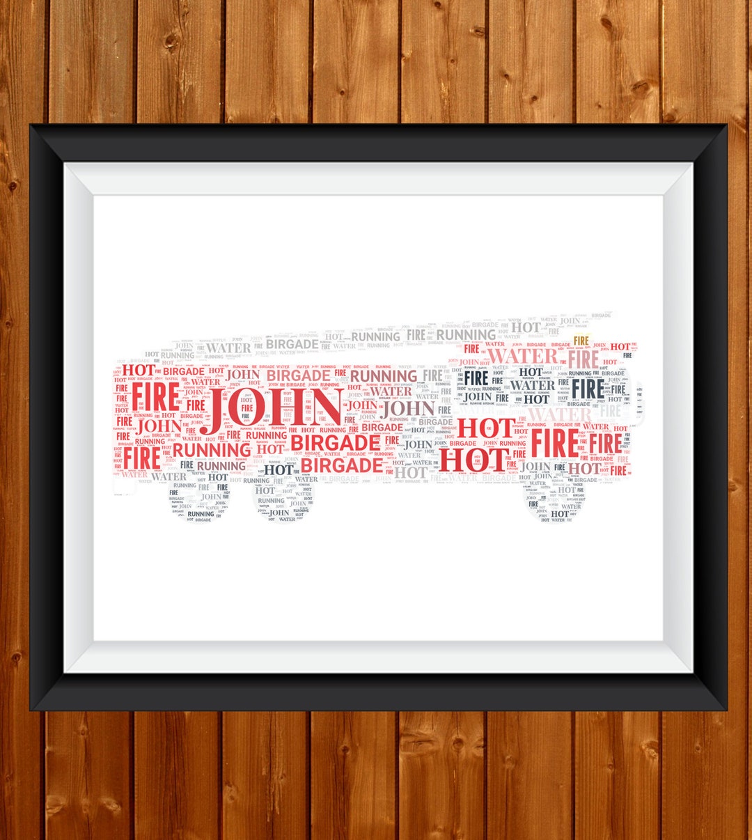 Personalised PRINTABLE Fire Fighter Word Art Gift Fireman Gift - Etsy