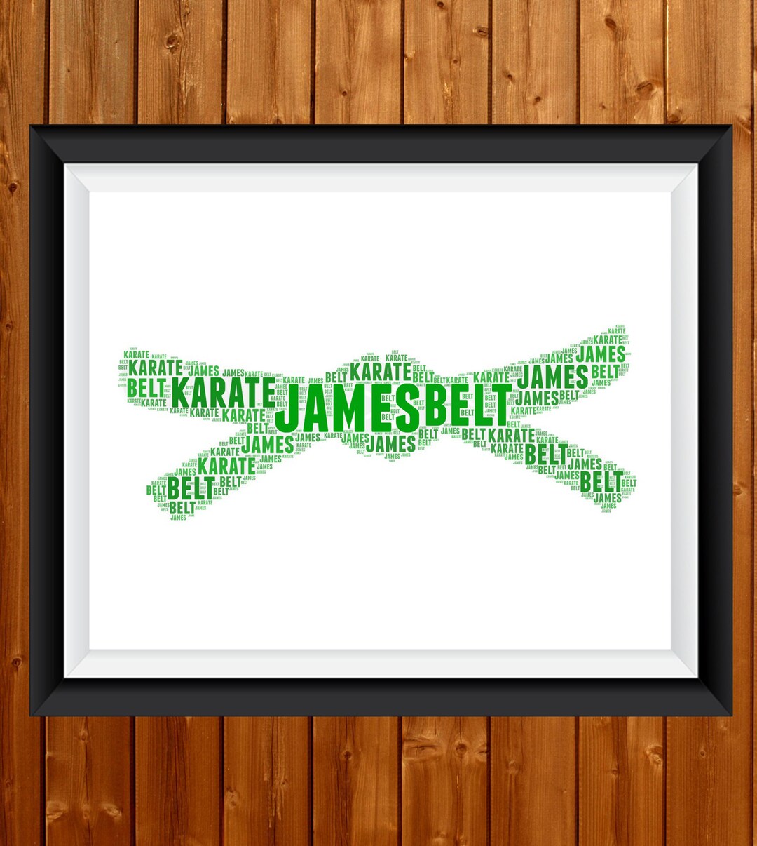 Personalised Karate Belt Word Art Gift PRINTABLE Judo Martial Arts ...
