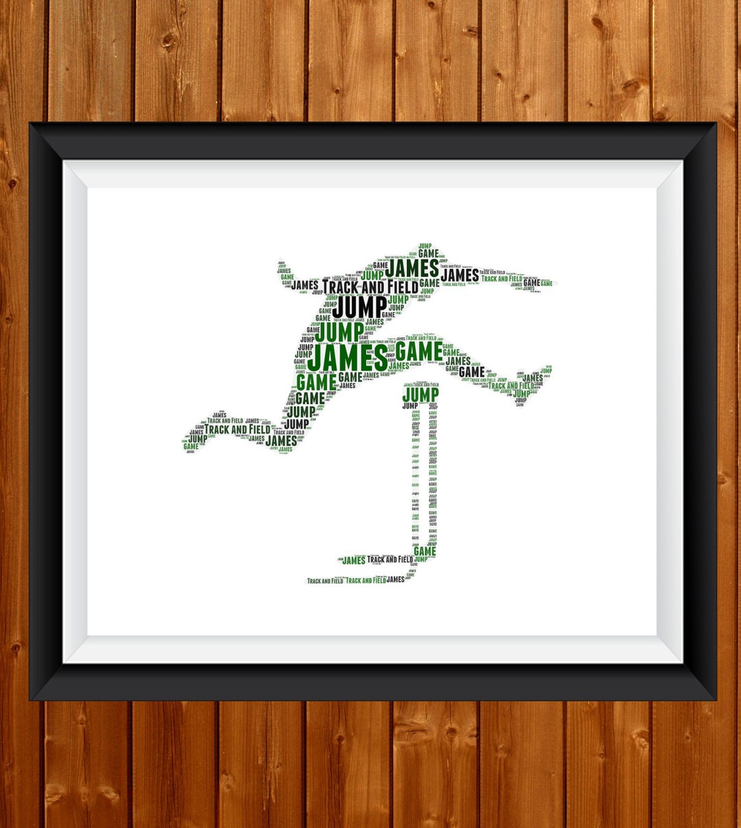 Personalised Track and Field Poster Word Art, Runner Wall Art, Gift for ...
