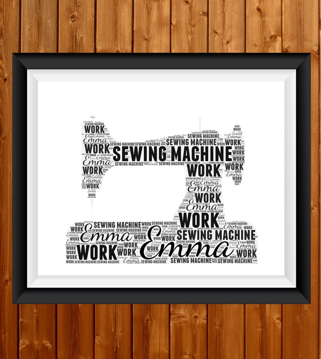 Personalised Sewing Machine Word Art Keepsake Daughter Mother Birthday ...
