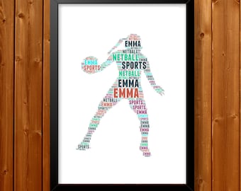 Personalised Netball Player Poem Print Gift - Etsy Canada