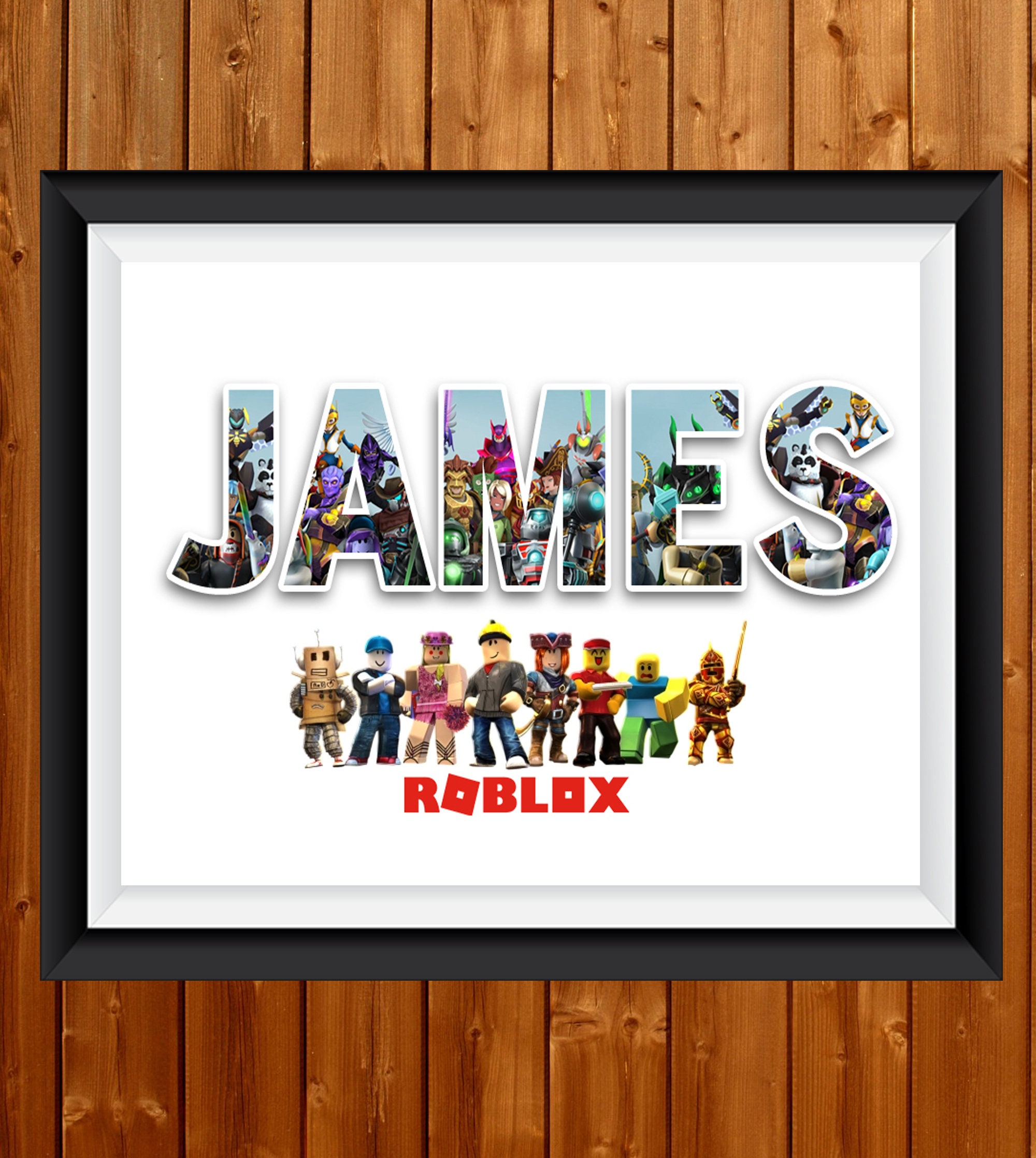 PERSONALISED ROBLOX Name Word Art Custom Print Gift Keepsake | Etsy