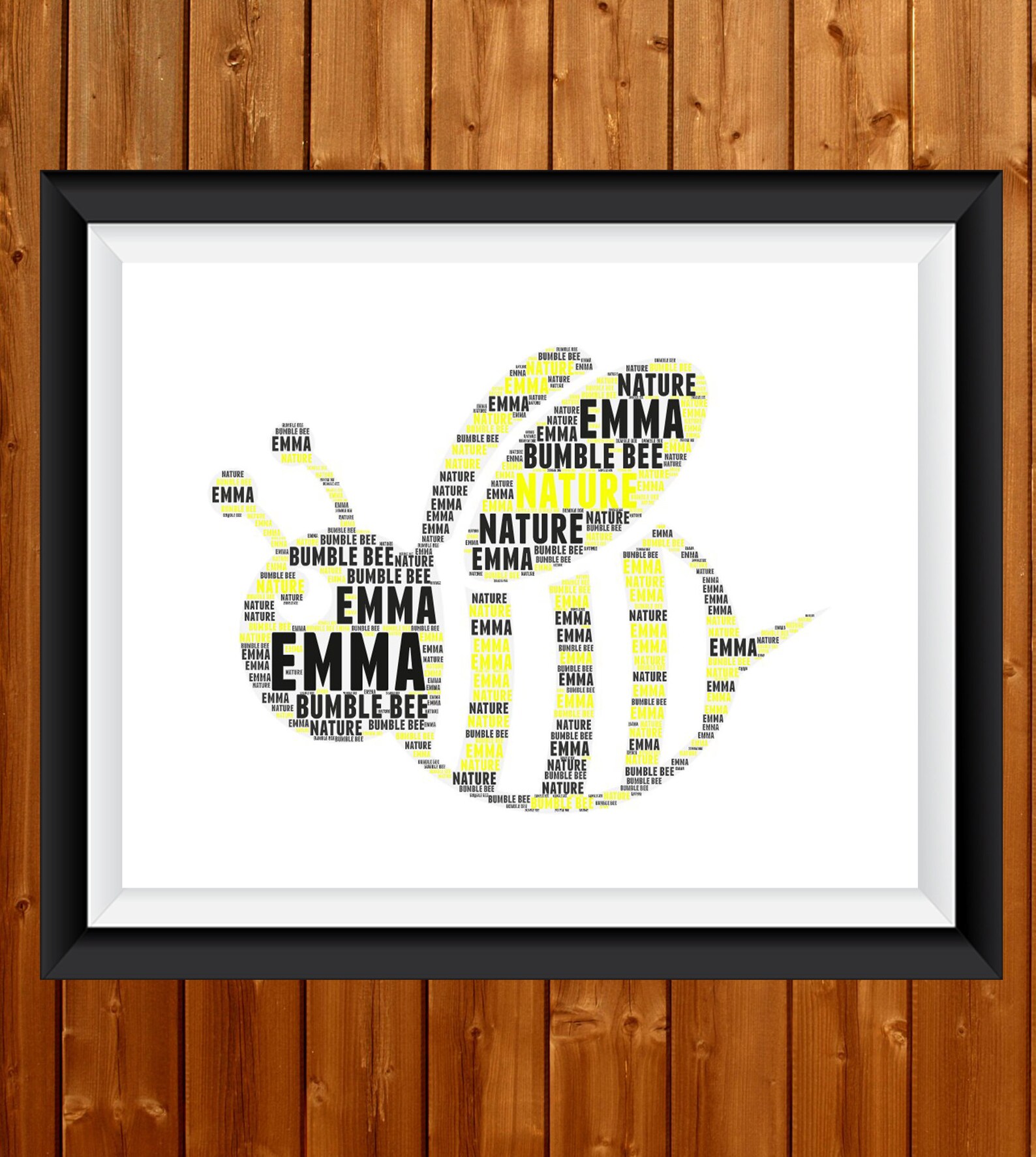 Bee Word Art Personalised Bumble Bee Beekeeper Wasp Gift - Etsy
