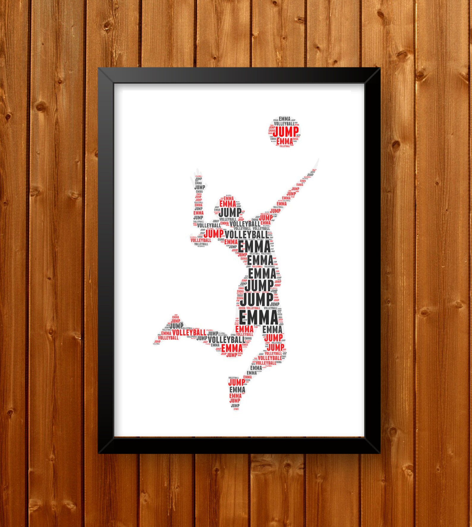 Personalised Volleyball Word Art PRINTABLE Gift for - Etsy