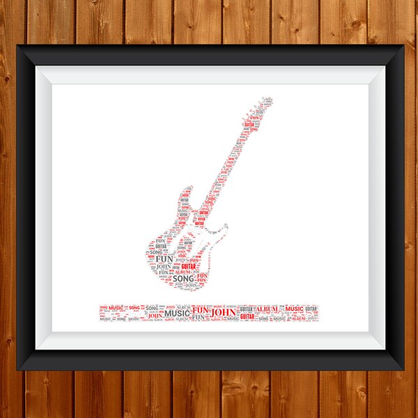 Guitar Word Art - Etsy