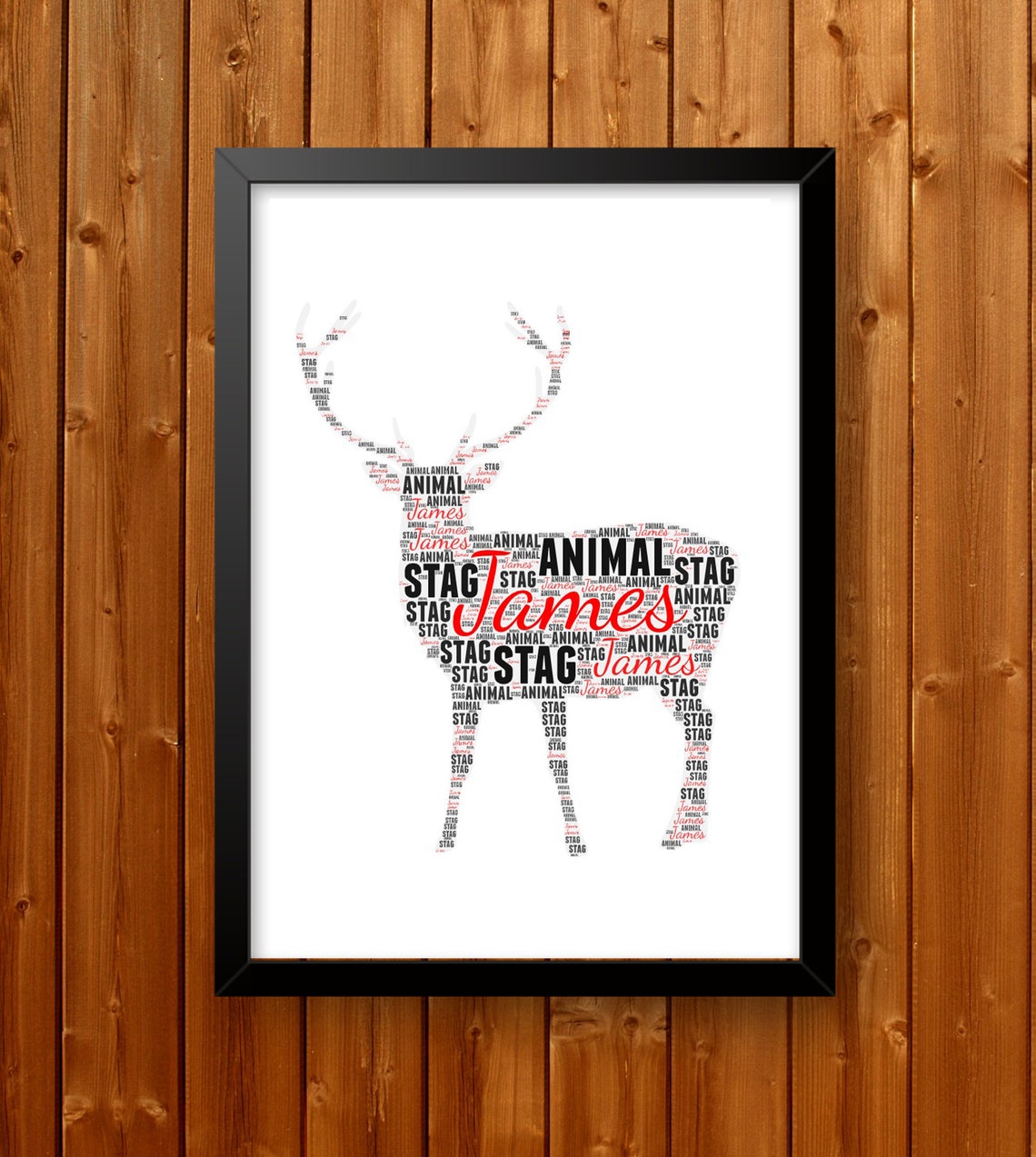 Stag Word Art Gift Stag Do Party Gift Stag Home Decor - Etsy UK