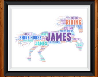 Horse Word Art | Etsy