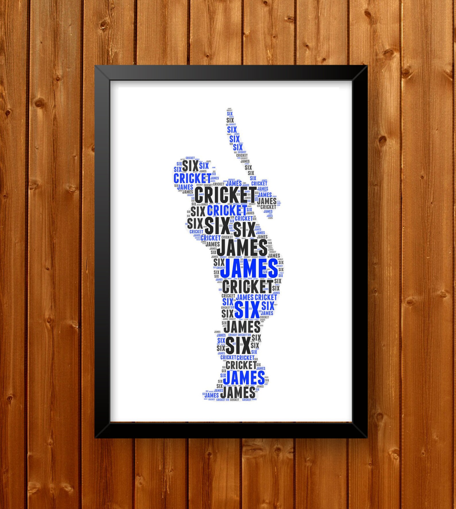 Personalised Cricket Word Art Gift Cricketer -cricket Gifts - Cricketer ...