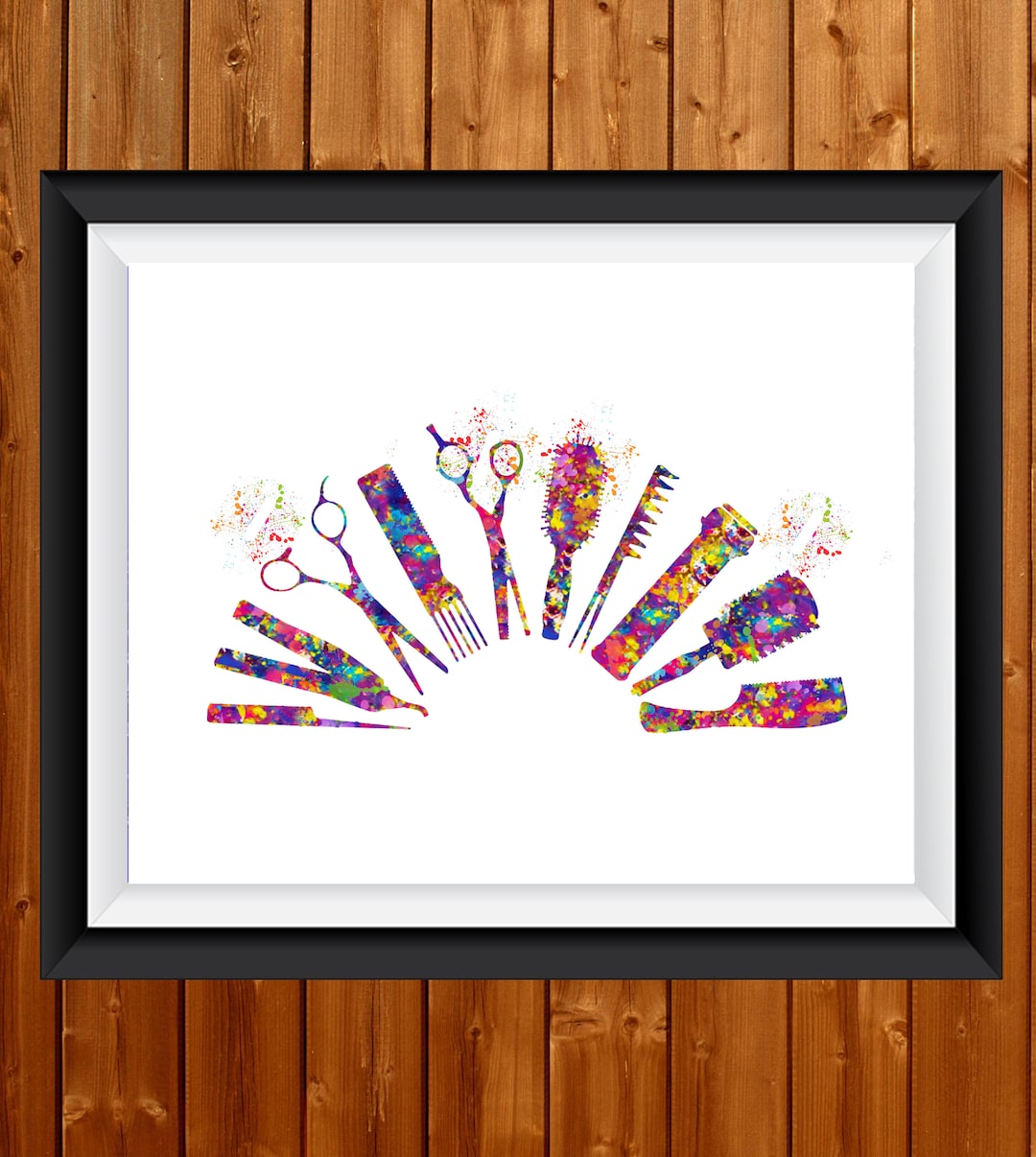 Hairdresser Watercolor Print Hair Salon Decor Wall Art Hairstylist Gift ...