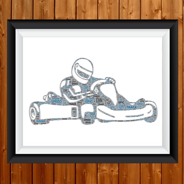 Personalised Go Karting Gift Track Racing Driver Go Kart Racer - 60 ...