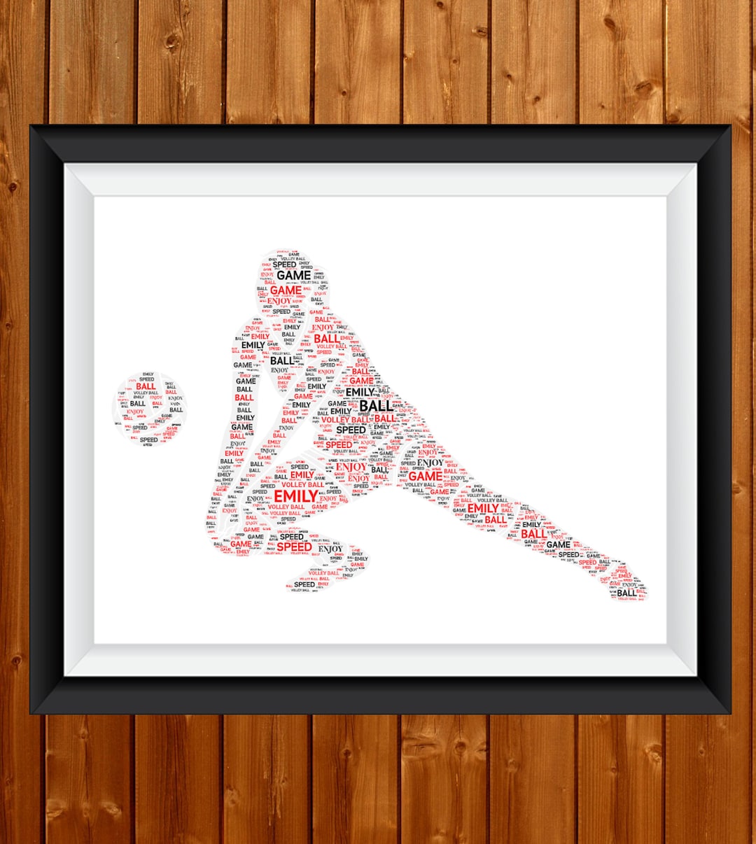 Personalised Netball Player Sports for Netball Team Gift Word Art Wall ...