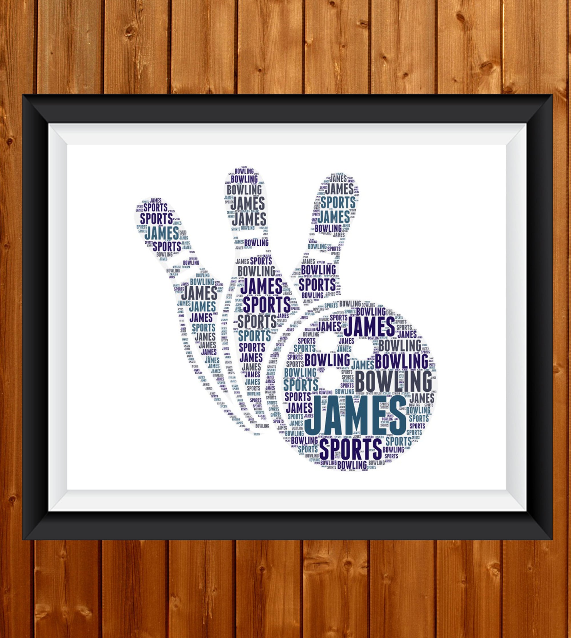 Personalised Bowling Gifts. Word Art Gift Bowling Gifts Sports - Etsy