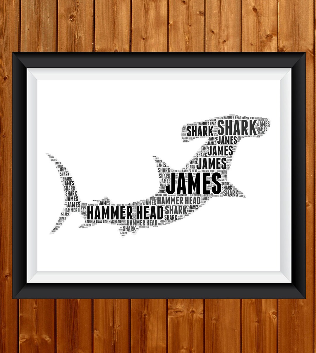 Personalised PRINTABLE Hammerhead Gifts Word Art Wall Print - Etsy