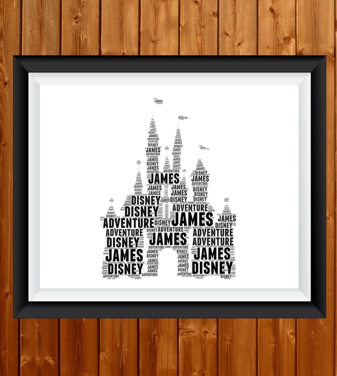Personalised Fairytale Castle Word Art Disney Castle Design - Etsy