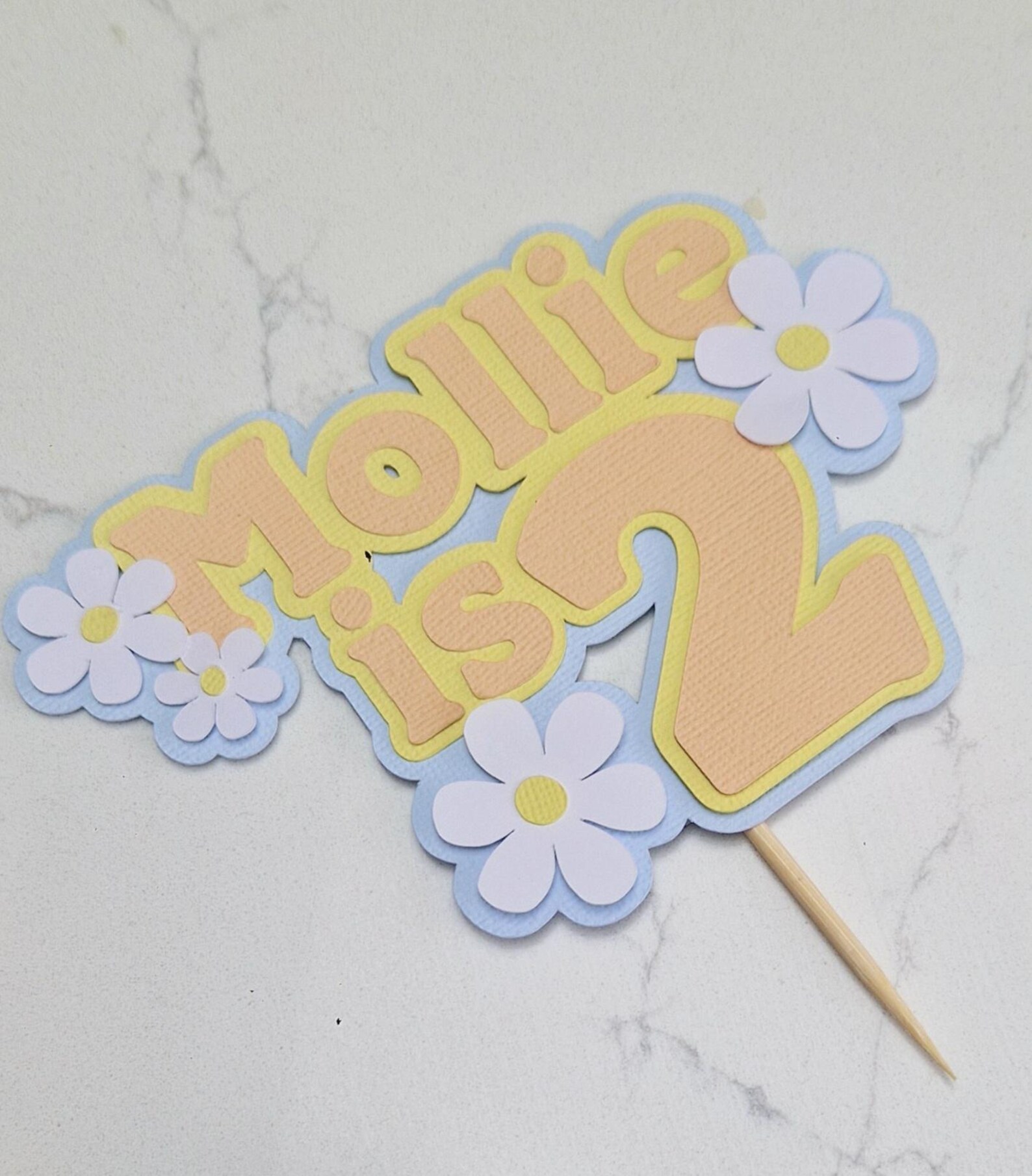 Daisy Detail Cake Topper - Summer Cake Topper - Kids Party Decoration ...