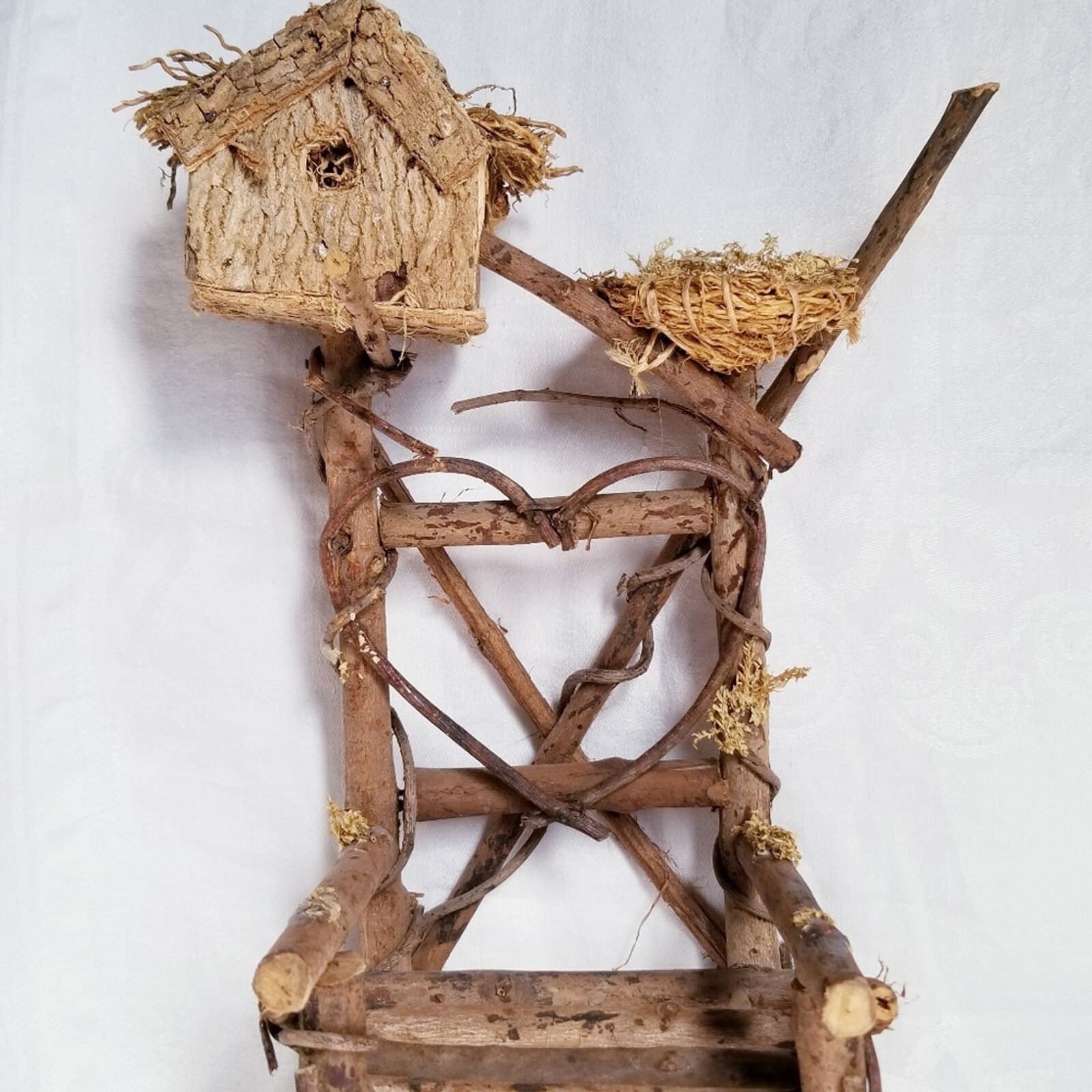 Handmade Birdhouse & Nest Wooden Chair Home Decor - Etsy