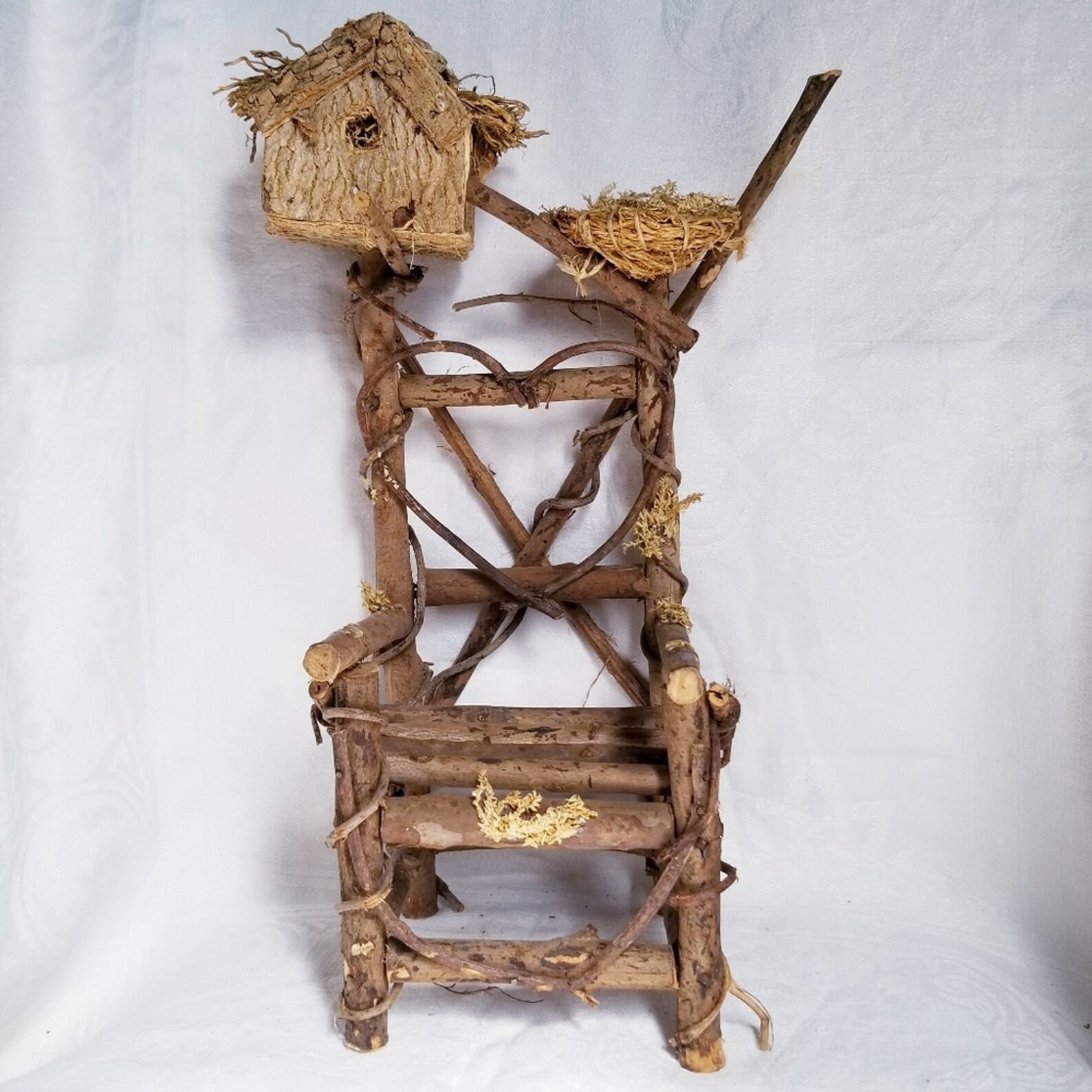 Handmade Birdhouse & Nest Wooden Chair Home Decor - Etsy