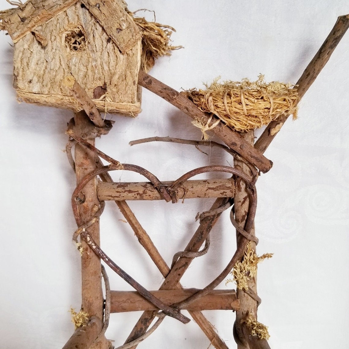 Handmade Birdhouse & Nest Wooden Chair Home Decor - Etsy