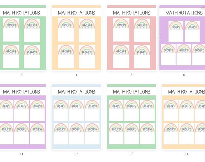Math Stations Posters - Etsy