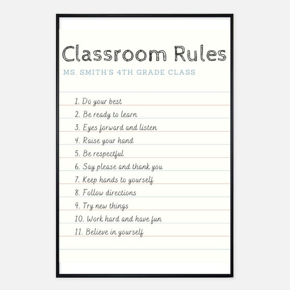 Fourth Grade Classroom Rules Visual Rules And Expectations (FREEBIE!)