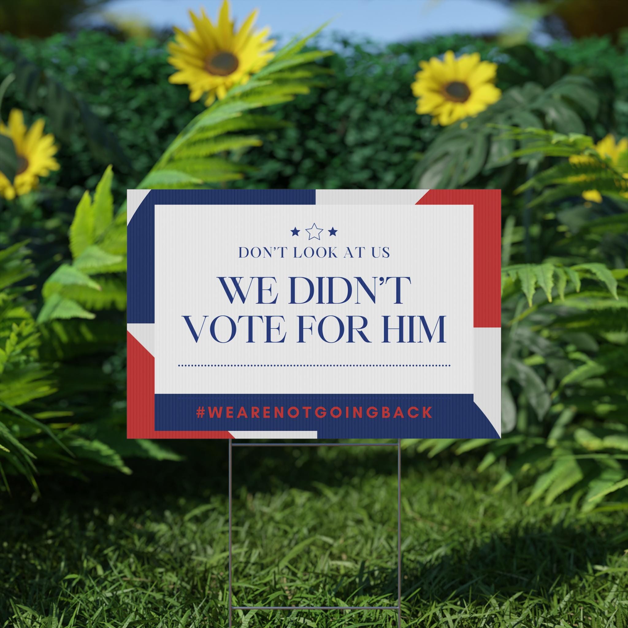 We Didn't Vote for Him Yard Sign - Etsy
