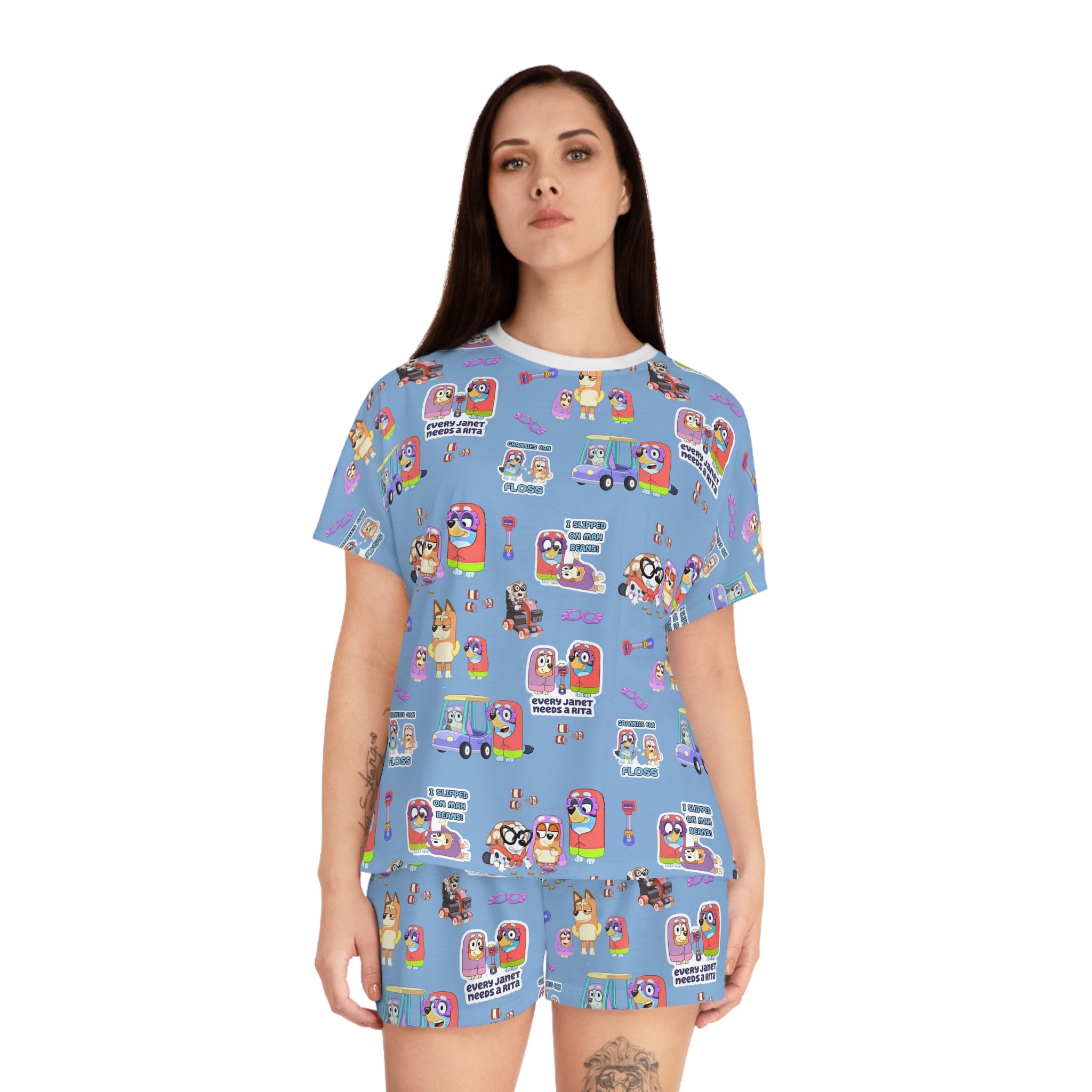 Bluey Grannies Pajama Set AOP - Etsy
