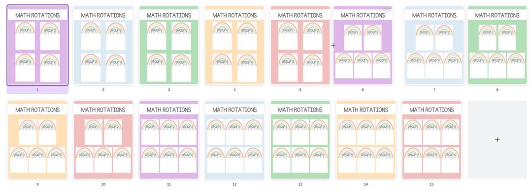 Math Stations Posters - Etsy