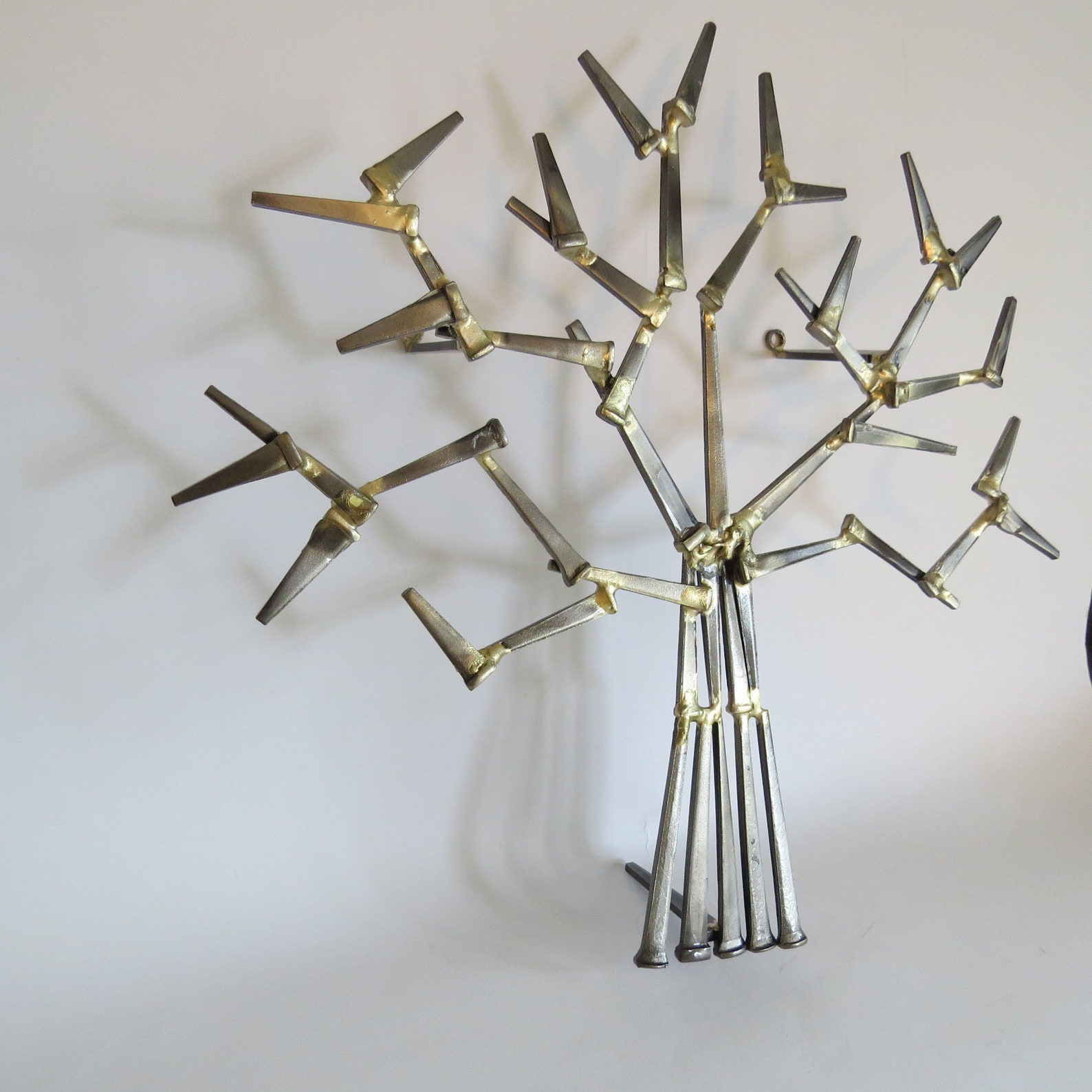 TREE OF LIFE Handmade Wall Mounted Metal Nail Art With Brass | Etsy