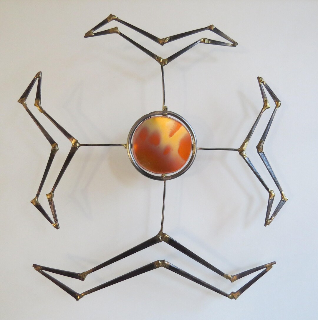 Handmade Brass & Copper Wall Art Sculpture - Steel Nails Brazed ...